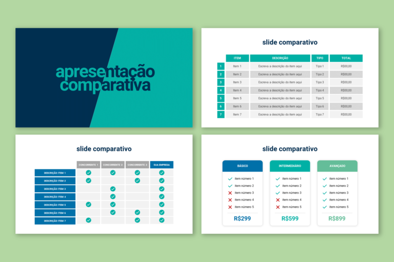 A importância de uma apresentação comparativa na tomada de decisões