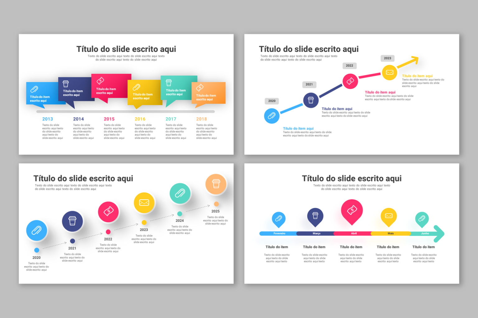 Linha do Tempo – Modelo de Template em PowerPoint